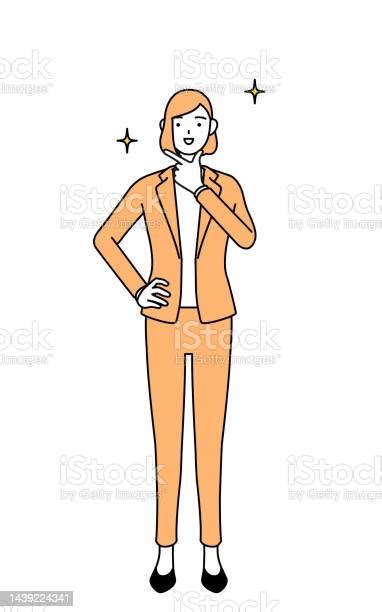 자신감 있는 포즈로 양복을 입은 사업가의 간단한 선 그리기 그림 Shinnyushain에 대한 스톡 벡터 아트 및 기타 이미지