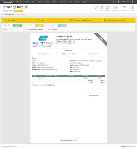 Smart Invoice System By Bessemzitouni CodeCanyon