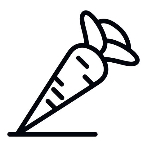 Carrot Icon Outline Style 15367091 Vector Art At Vecteezy