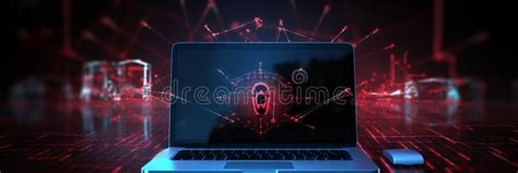 Protect Your Digital World Laptop Infected With Hacker Virus Code Generative Ai Stock