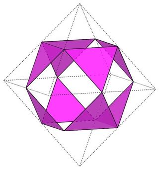 中学数学です写真の大問の、⑶正八面体の各辺の中点を頂点とする立体の表面積と体積 Yahoo知恵袋