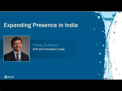 Ao Smith India On Linkedin Investors Presentation Parag Kulkarni