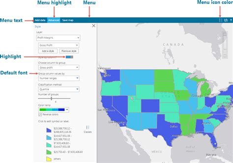 configure map settings and tools—esri maps for microstrategy arcgis