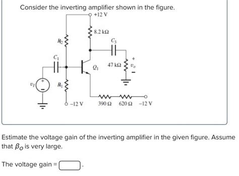 Solved Consider The Inverting Amplifier Shown In The Figure