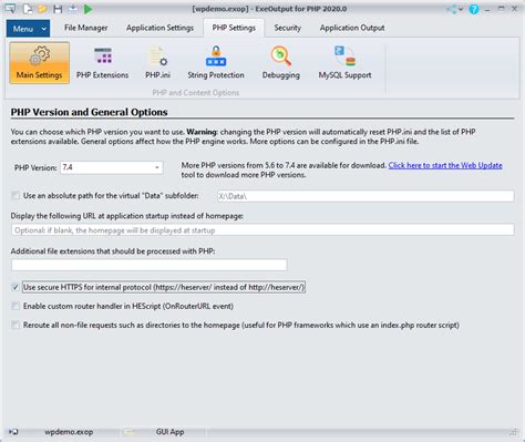 Exeoutput For Php Php To Exe Compiler Software Make Windows Apps