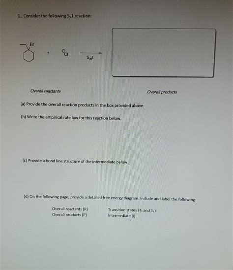Solved 1.. Consider the following Sw1 reaction: Br SN1 | Chegg.com
