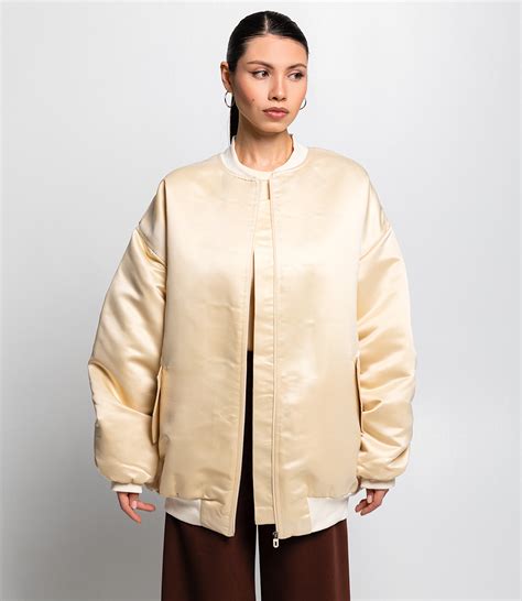 Бомбер БШ2657 светло бежевый купить женские бомберы оптом