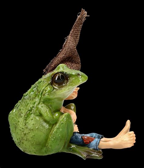 Pixie Goblin Figurine Frog Cuddling