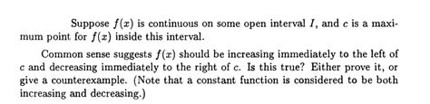 Solved Suppose Fx Is Continuous On Some Open Interval I