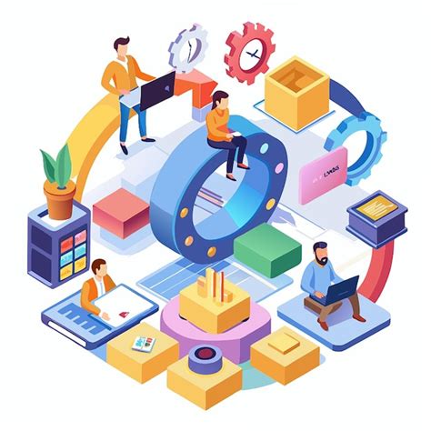 Concept Of Agile Project Management Agile Software Development 3d Realistic Vector Illustration