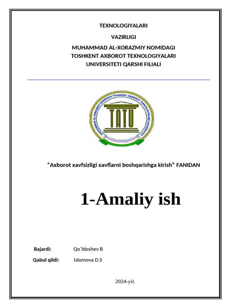 1 Amaliy Ish Axxbt Pdf
