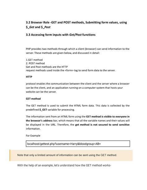 Get Post Methods 3 Browser Role Get And Post Methods Submitting