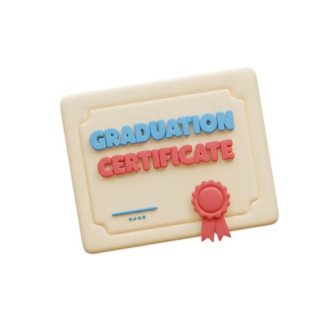 3d Graduation Certificate Design With Seal 57530159 Png