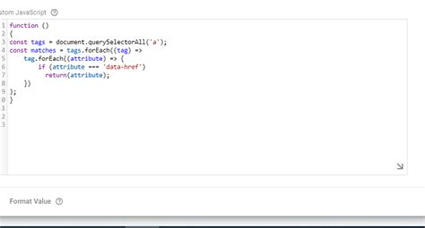 Simple Javascript Code To Extract The Data Href In The Below Html