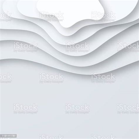 종이 잘라 배경입니다 회색 추상적 인 물결 모양유행 3d 디자인 지형학에 대한 스톡 벡터 아트 및 기타 이미지 지형학 흰색 페이퍼커팅 Istock