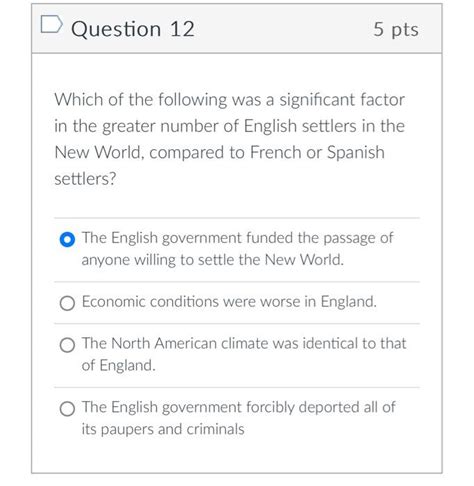 Question 12 5 Pts Which Of The Following Was A Chegg Com