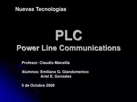 Ppt Plc Power Line Communications Powerpoint Presentation Free Download Id 5532522