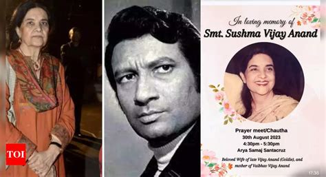 Prayer Meet Of Vijay Anands Wife Sushma Anand Will Be Held On August