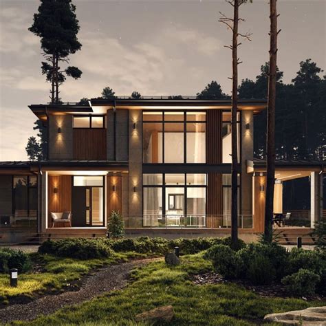 Роскошный загородный дом с остеклением House Styles Architecture Dream House