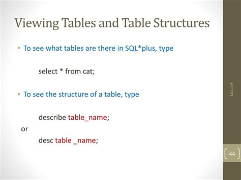 Ppt Lecture3 Sql Overview Oracle Data Type Ddl And Constraints Powerpoint Presentation
