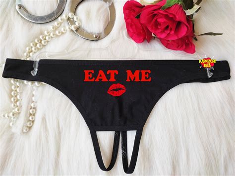 Eat Me Pantiescustom Personalized Thongcustom Etsy