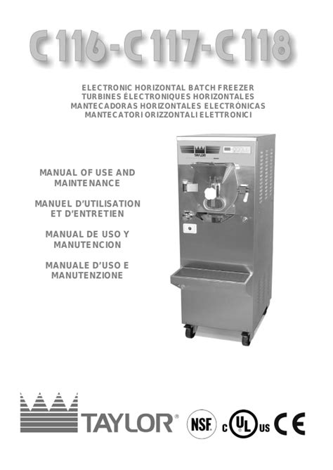 Taylor C118 C116 C117 User Manual