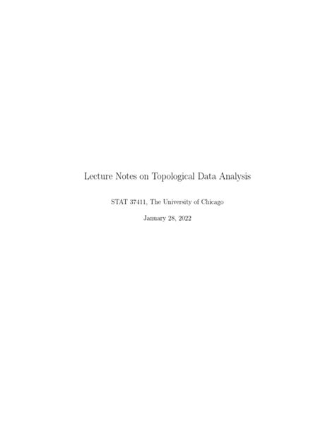 Topologicaldataanalysis Pdf Vector Space Topology