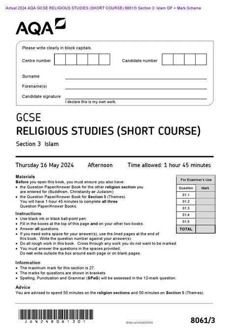 2023 Aqa Gcse Mathematics 8300 2h Higher Tier Paper 2 Calculator Question Paper And Mark Scheme
