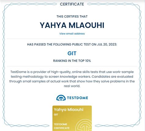 Yahya Mlaouhi On Linkedin Success Testdom Gitcertified Git