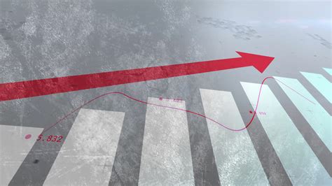 Premium Stock Video Red Arrow And Line Graph Animation Over Bar Chart On Textured Background