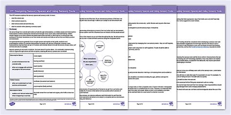Ot Designing Sensory Spaces And Using Sensory Tools