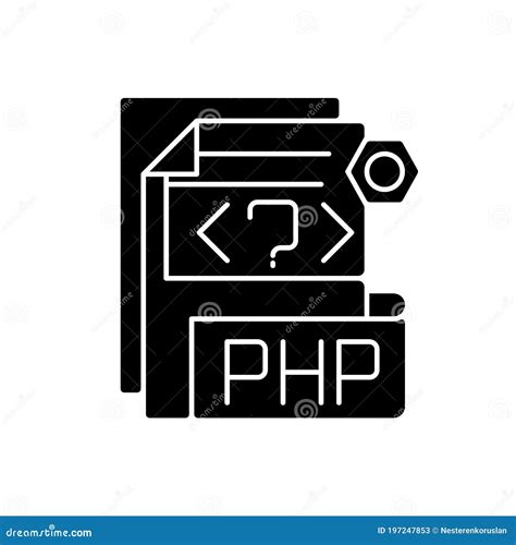 Php File Black Glyph Icon Stock Vector Illustration Of Load 197247853