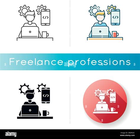 Mobile App Developer Icon Freelancer Smartphone Software Creator