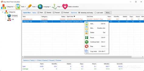 Easy Work Time Calculator Download Free Windows Build Softpedia