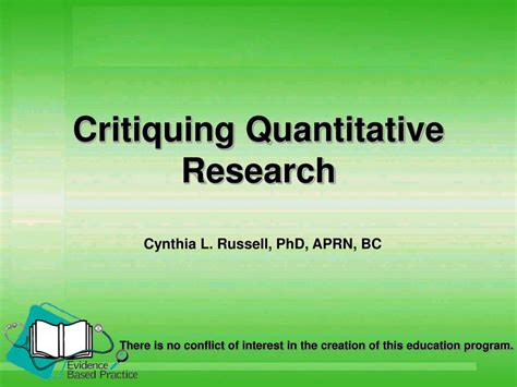 Ppt Critiquing Quantitative Research Powerpoint Presentation Free Download Id 6318007