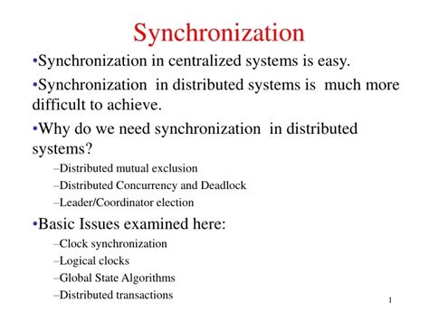 Ppt Synchronization Powerpoint Presentation Free Download Id9440261