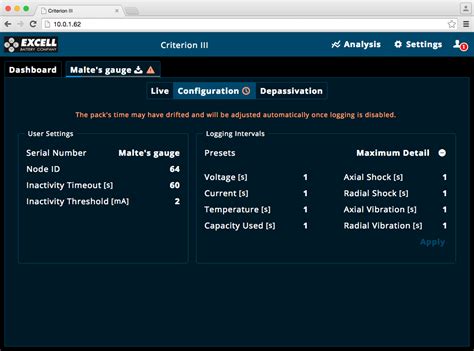 Gaugeconfig Excell Battery Co
