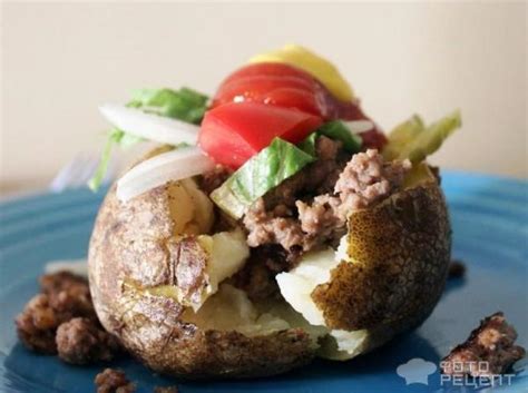 Рецепт Картошка в мундире с начинкой очень легко и вкусно