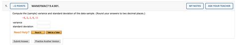 Solved Compute The Sample Variance And Standard Deviation Chegg