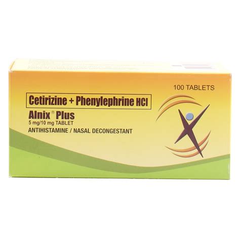 Alnix Cetirizine Dihcl Phenylephrine Hcl 5 Mg10 Mg X1 Film Coated