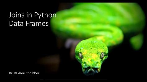 How We Can Apply Joins In Python Data Frames Data Frame Joins Youtube