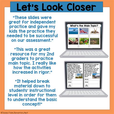 Digital Main Topic Intro Main Idea And Key Details Worksheets 1st 2nd