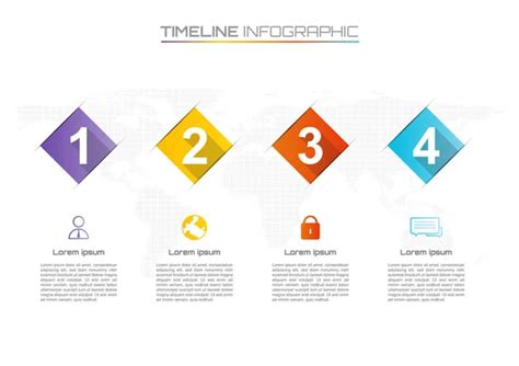 Modern Infographic Timeline Hexagons Buttons White Background Stock