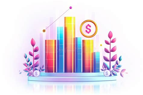 A Vibrant Digital Bar Graph Showcases Increasing Financial Trends