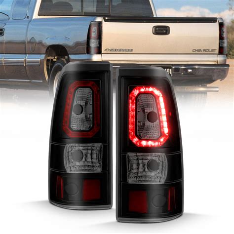 Anzo 1999 2002 Chevy Silverado 1500 Led Taillights Plank Style Black W