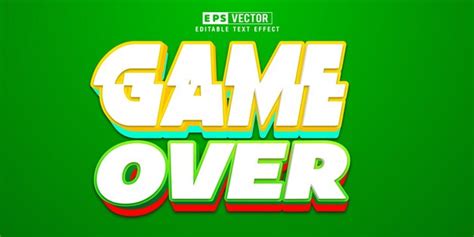 배경으로 3d 편집 가능한 텍스트 효과 벡터 이상의 게임 프리미엄 벡터