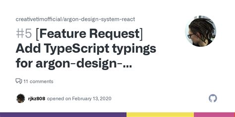 Feature Request Add TypeScript Typings For Argon Design System React Package Issue 5