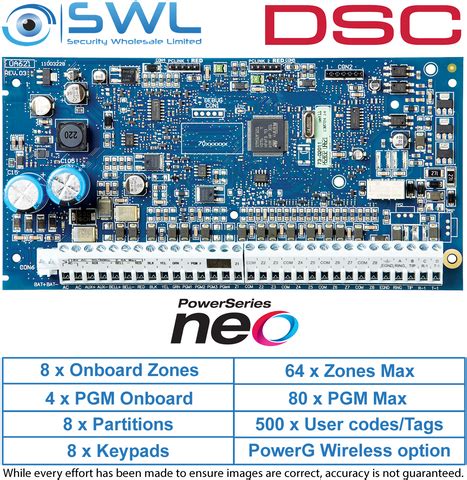 DSC Neo HS2064 Alarm Panel 8 To 64 Zone PCB Only SWL