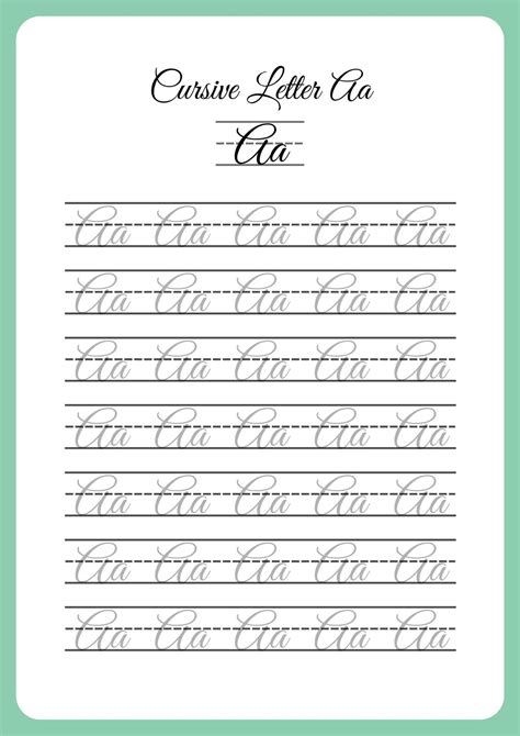 Free And Customizable Cursive Templates Worksheets Library