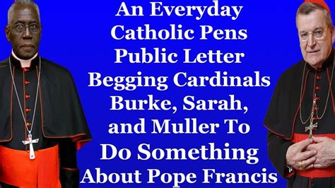 A Normal Catholic Issues Public Challenge To Cardinals Burke And Sarah